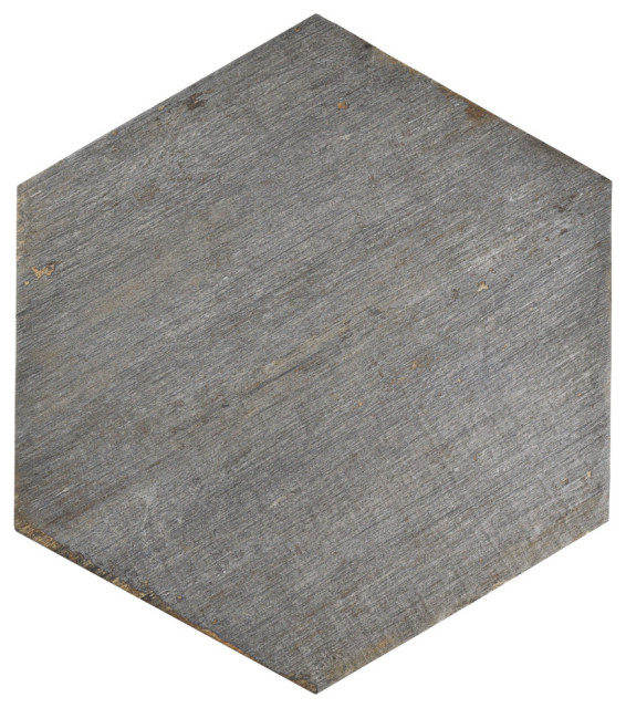 Retro Hex Porcelain Floor and Wall Tile, Cendra, Sample - Farmhouse ...