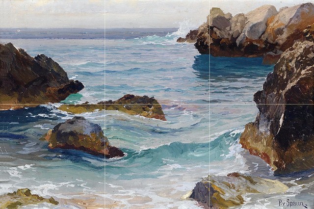 Tile Mural Kitchen Bathroom Wall Backsplash Seascape Sea Rocks, 8 ...