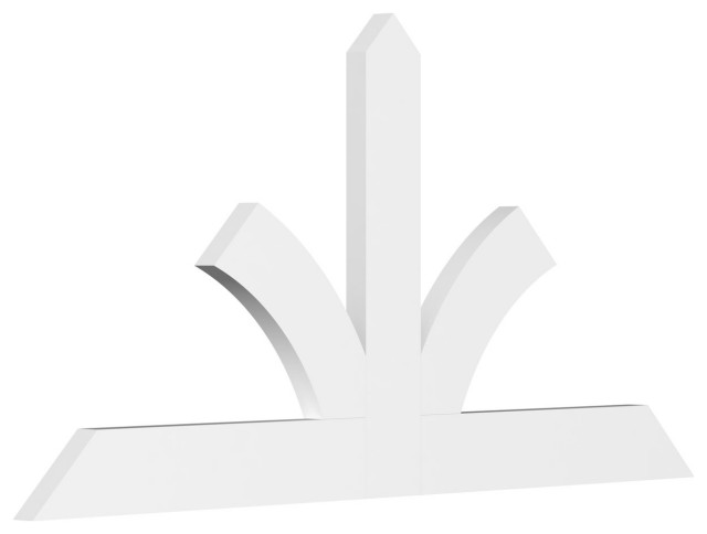 Richland Architectural Grade PVC Gable Bracket, 72"Wx36"H (12/12 Pitch ...