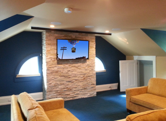Attic Home Theater Room