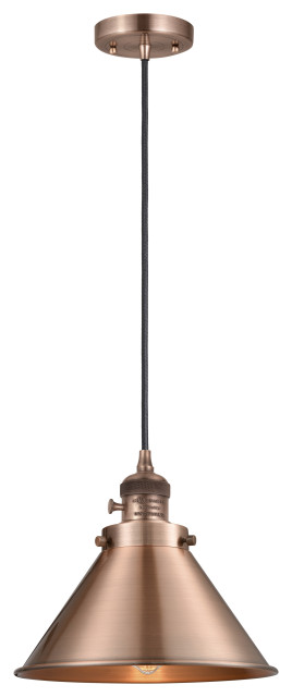 Innovations 201CSW-AC-M10-AC 1 Light Pendant, Switch, Antique Copper ...