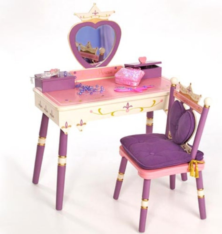 Princess Vanity Table and Chair Set - Contemporary - Bedroom & Makeup ...