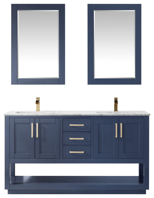 Remi Royal Blue Bathroom Vanity Set - Transitional - Bathroom Vanities ...