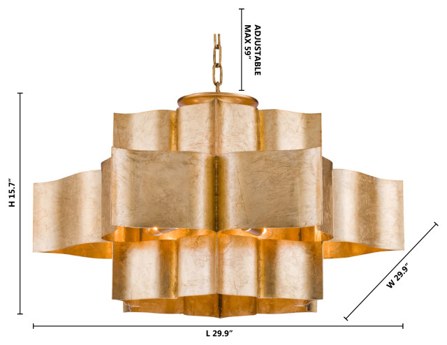 Metal 3-Tier Light Fixture - Contemporary - Pendant Lighting - by ...