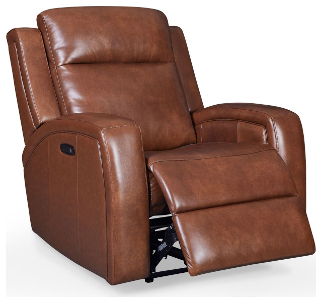 Cheyenne Dual Power Zero Gravity Leather Swivel Recliner, Saddle ...