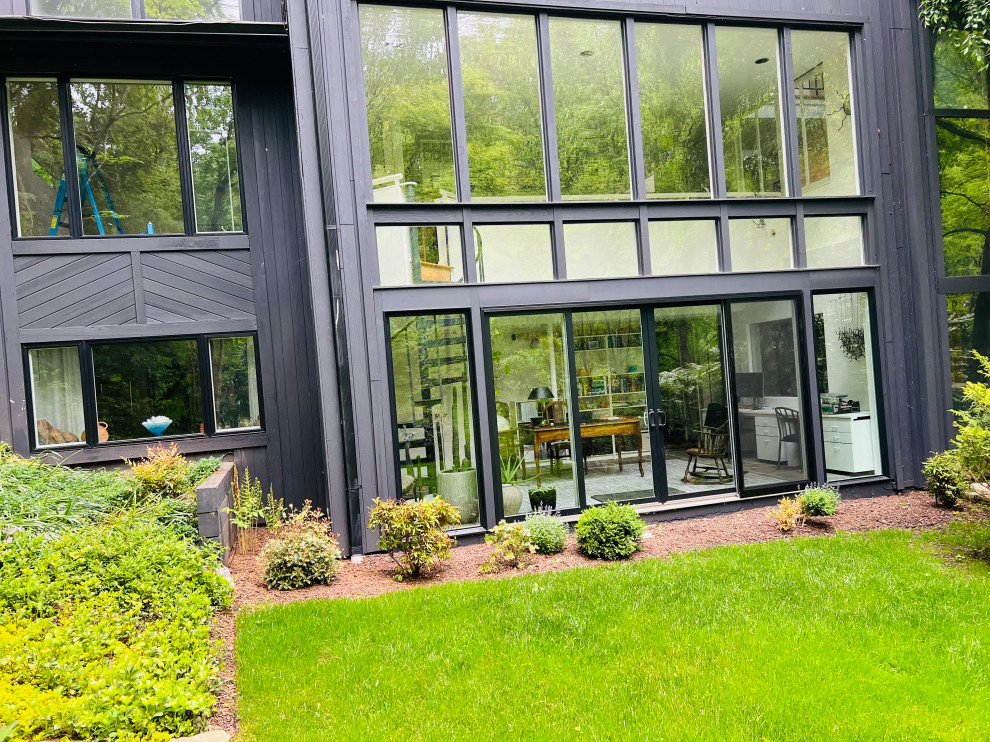 Two Story Open Concept Window Wall - Modern - Exterior - DC Metro - by ...