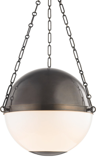 Hanging Sphere Light Pendant, Large - Transitional - Pendant Lighting ...