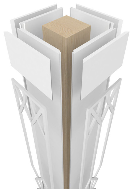 Craftsman Classic Square Non-Tapered Bungalow Fretwork Column, 8"Wx8'H ...