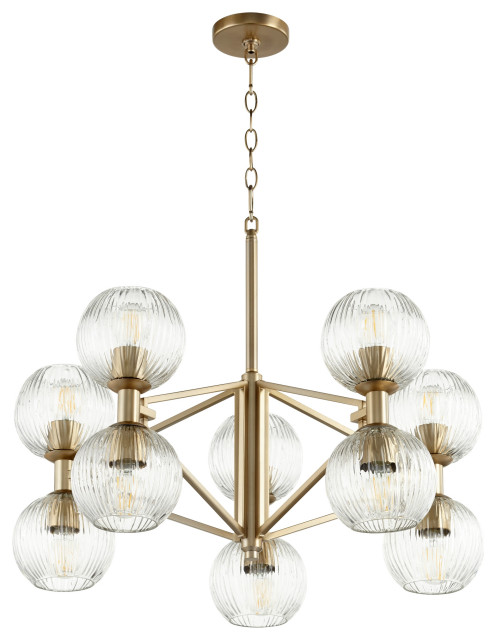Helios Chandelier Small, Gold, Small - Contemporary - Chandeliers - by ...