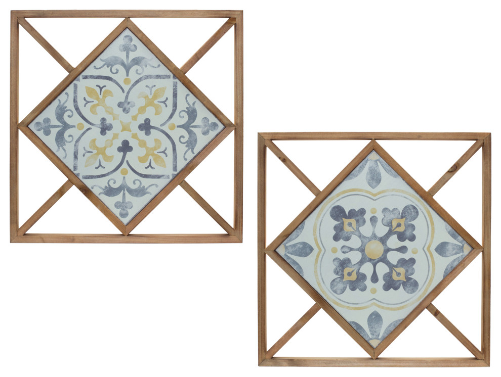 Metal Wall Tile, 2-Piece Set - Mediterranean - Wall Accents - by ...