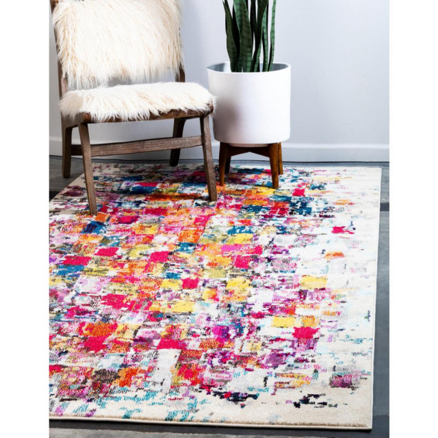 Rug Unique Loom Estrella Multi Rectangular 3'3x5'3 - Contemporary ...