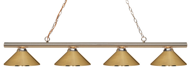 Z-Lite 24204PB-MPB Four Light Island/Billiard Sharp Shooter Polished ...