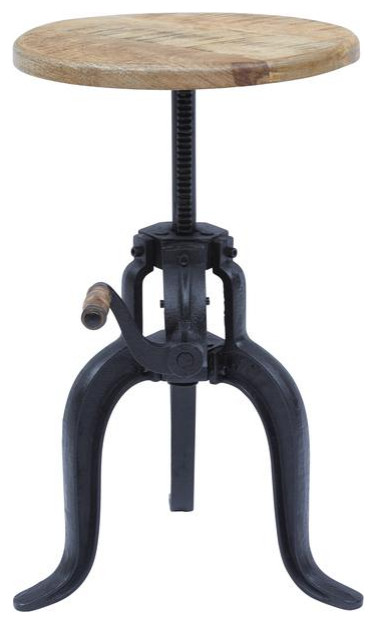 Global Archive Industrial Crank Table - Industrial - Side Tables And ...