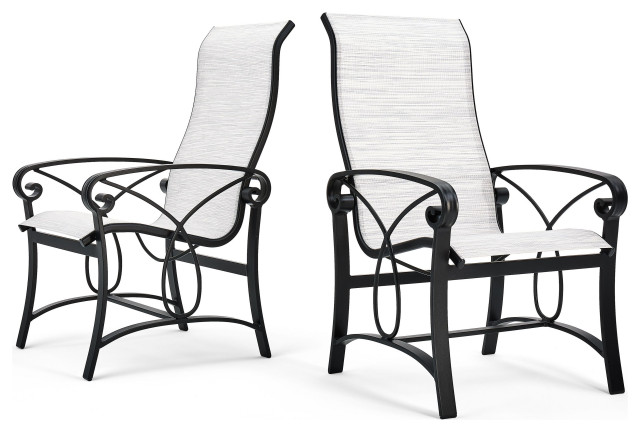Palazzo Sling Ultra High Back Dining Chairs, Set of 2 - Transitional ...