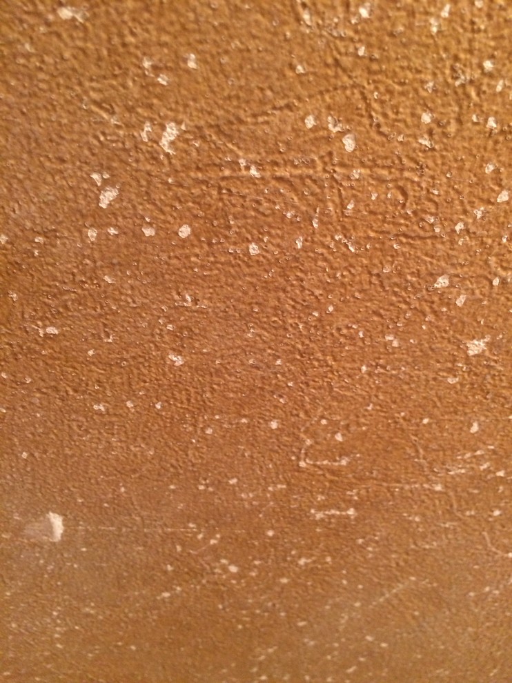 Gross textured walls in bathroom - help!