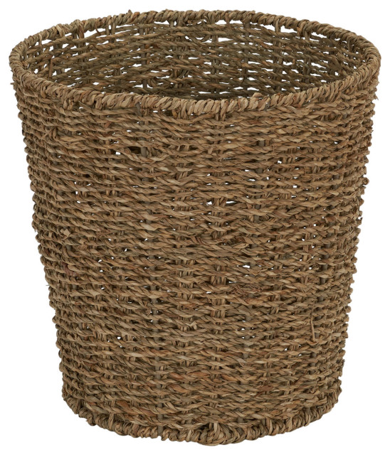 Seagrass Wicker Waste Basket - Beach Style - Wastebaskets - by ...