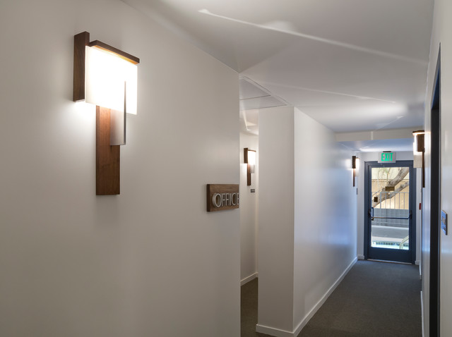 Oris LED Wall Sconces in Elevator Lobby - Orange County - by Cerno ...