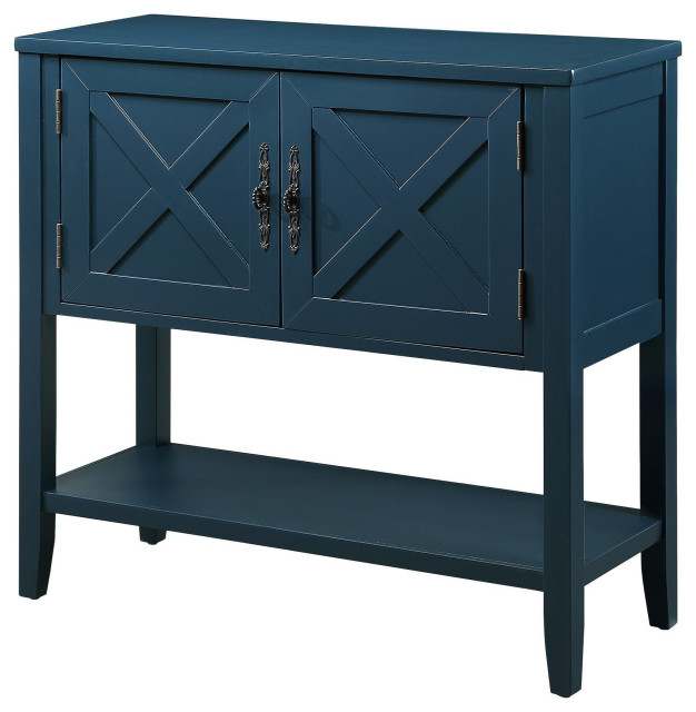 TATEUS 35" Rustic Charm Farmhouse Console Table for Storage and Display ...