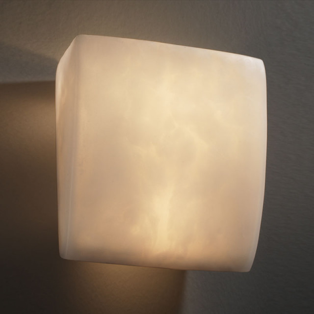 ADA Square Wall Sconce With Clouds Resin shade - Transitional - Wall ...
