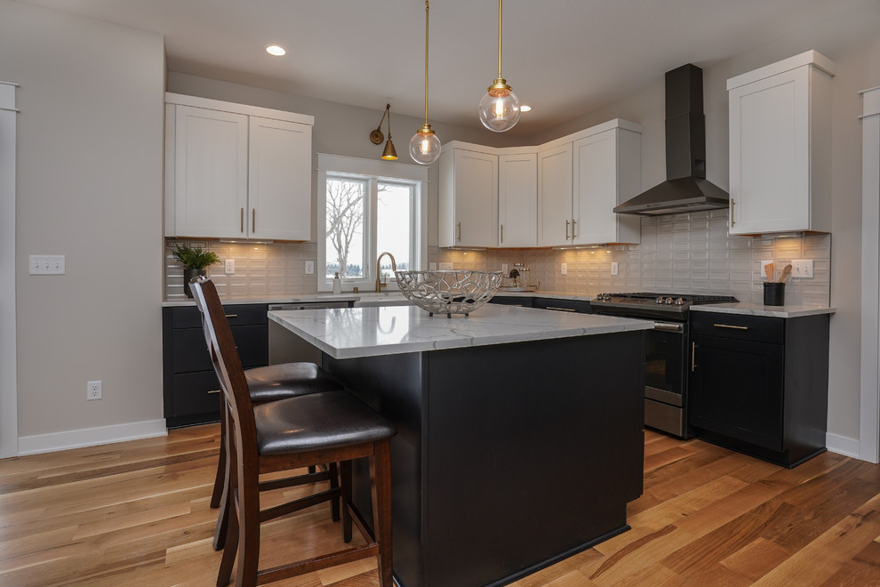 Modern Two- Story with Gold Accents - Modern - Kitchen - Other - by ...