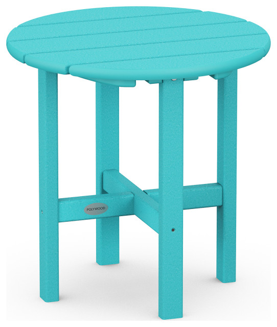 Polywood Round 18" Side Table - Contemporary - Outdoor Side Tables - by ...