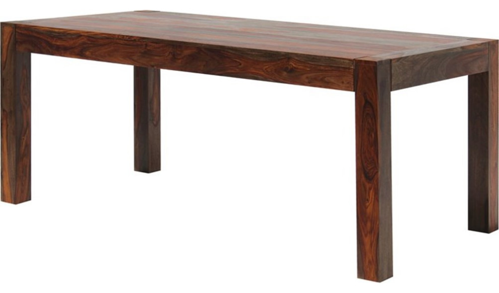 Pemberly Row Modern Rectangular Dining Table in Warm Chestnut - Dining ...