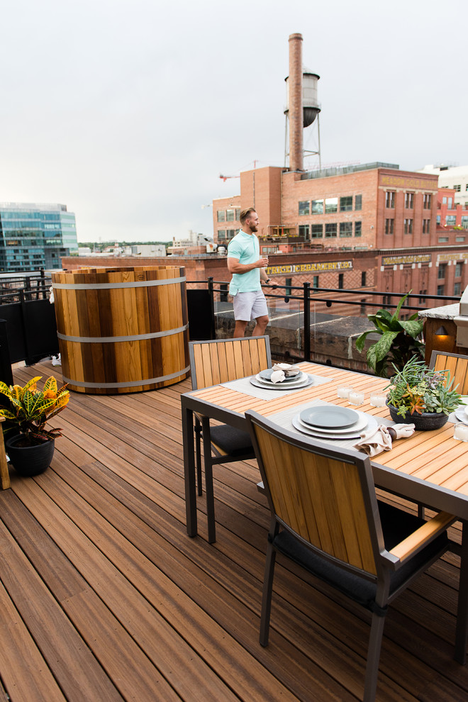 Downtown Living Rooftop Deck -- Envision Distinction Spiced Teak ... Downtown Living Rooftop Deck -- Envision Distinction Spiced Teak ...