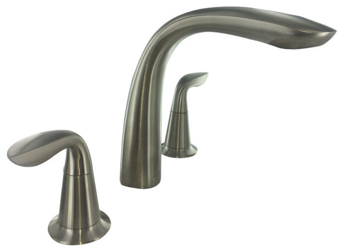 Kohler K-T5324-4-Bn Refinia Brushed Nickel Deck-Mount Bath Faucet Trim ...