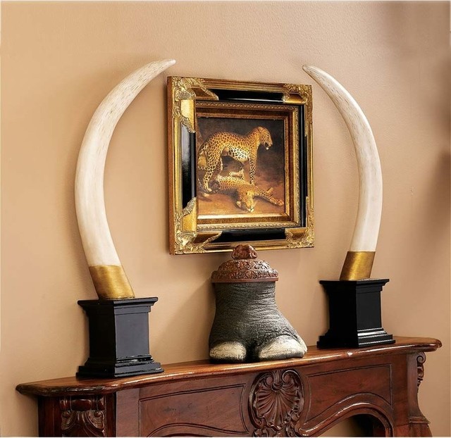 Elephant Tusk Trophies, Set of 2 - Traditional - Decorative Objects And ...