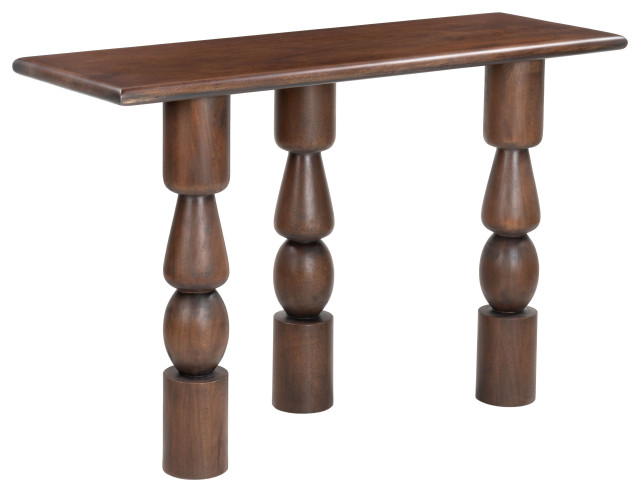 Split Console Table Brown - Traditional - Console Tables - by Zuo ...