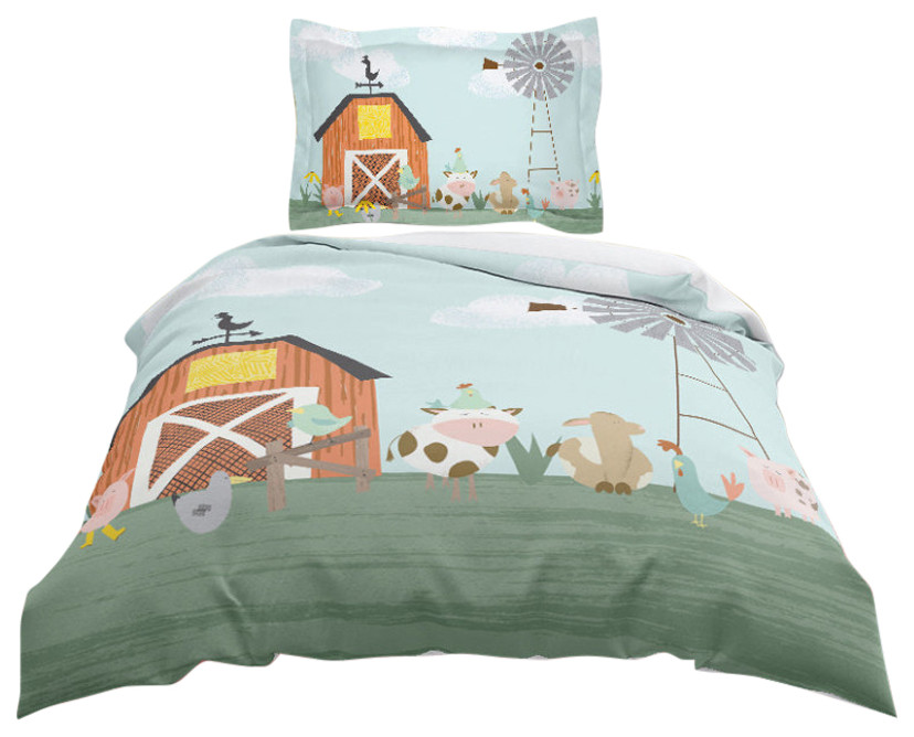 Farm Yard Family Comforter - Farmhouse - Kids Comforters - by Laural ...