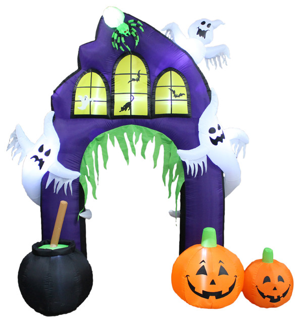 Halloween Inflatable Castle Arch With Pumpkin & Ghost, 9 ...