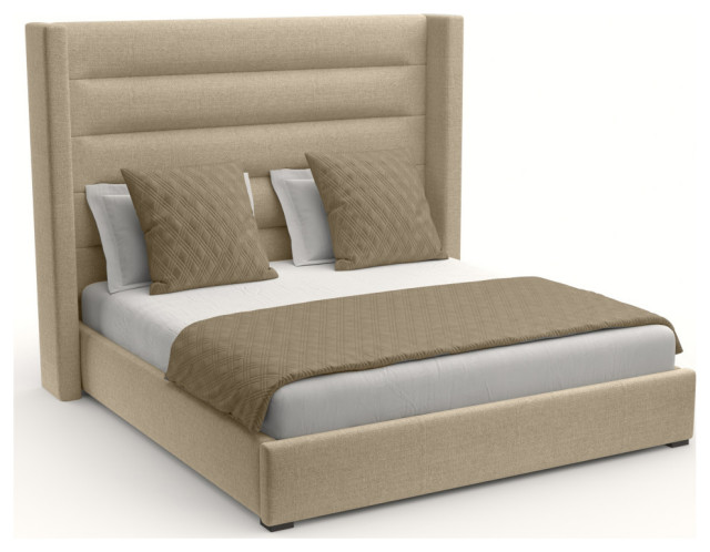 Nativa Interiors Aylet Horizontal Channel Tufted Bed, King ...