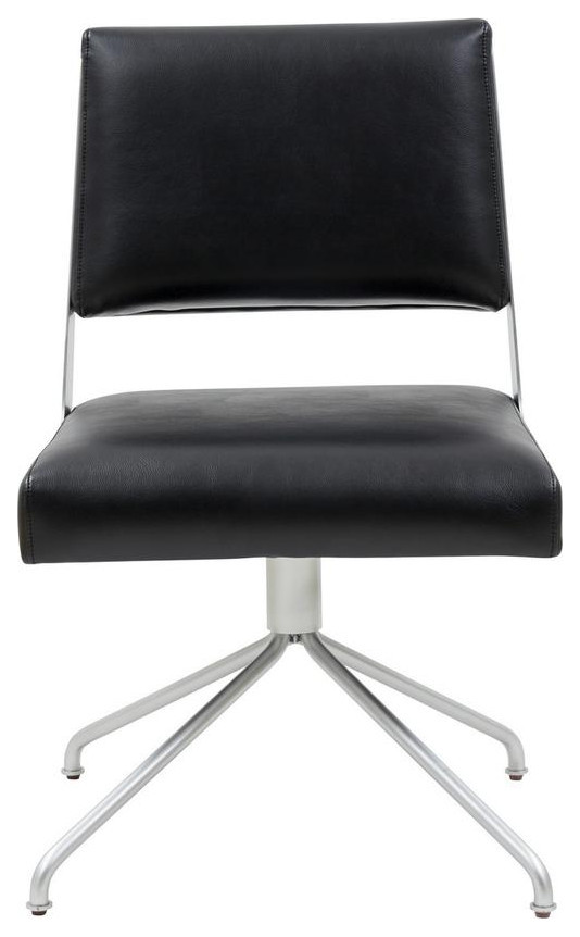 Myric Swivel Office Chair Black/Silver - Contemporary - Office Chairs ...
