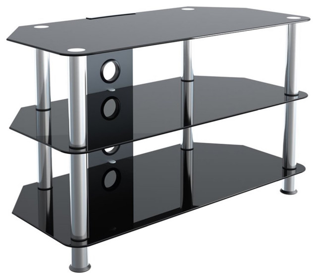 AVF Steel TV Stand with Cable Management for up to 42" TVs in Black ...