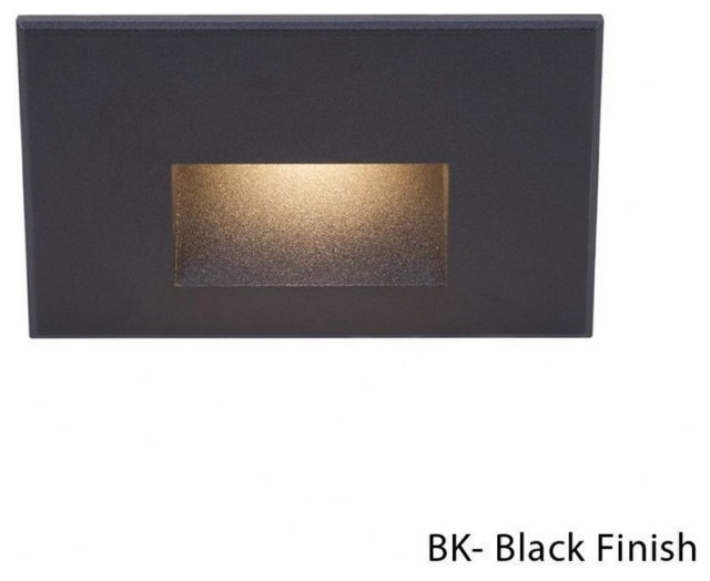 WAC Lighting WL-LED100-C-BK 3.9W 1 LED Rectangular Scoop Step Light-5 ...