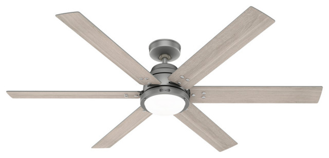 Matte Silver 60"Ceiling Fan from the Gravity Collection, 60.000 ...