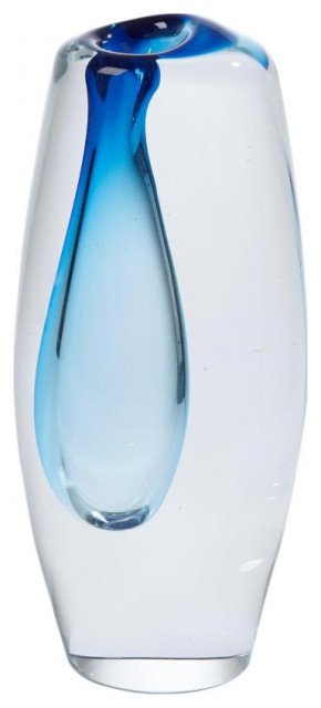 Offset Large Light Blue Vase - Contemporary - Vases - by Lighting ...