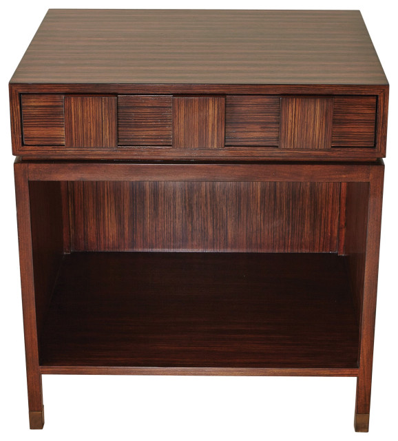 Quad Block Bedside Table - Transitional - Nightstands And Bedside ...