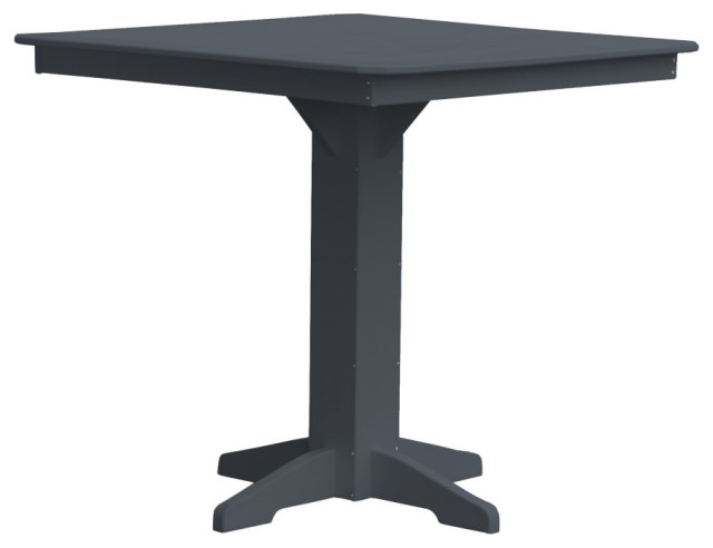 Poly Lumber Square Table, 44 Inch - Transitional - Outdoor Pub And ...
