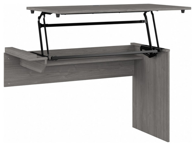 Cabot 3 Position Sit to Stand Desk Return in Modern Gray - Engineered ...