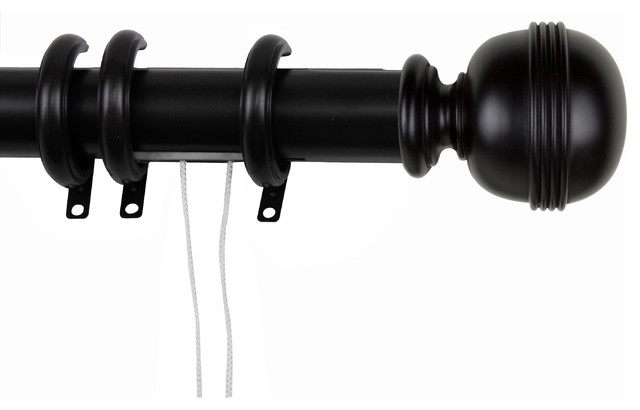 Owen Decorative Traverse Rod With Rings, 48-84" - Traditional - Curtain ...