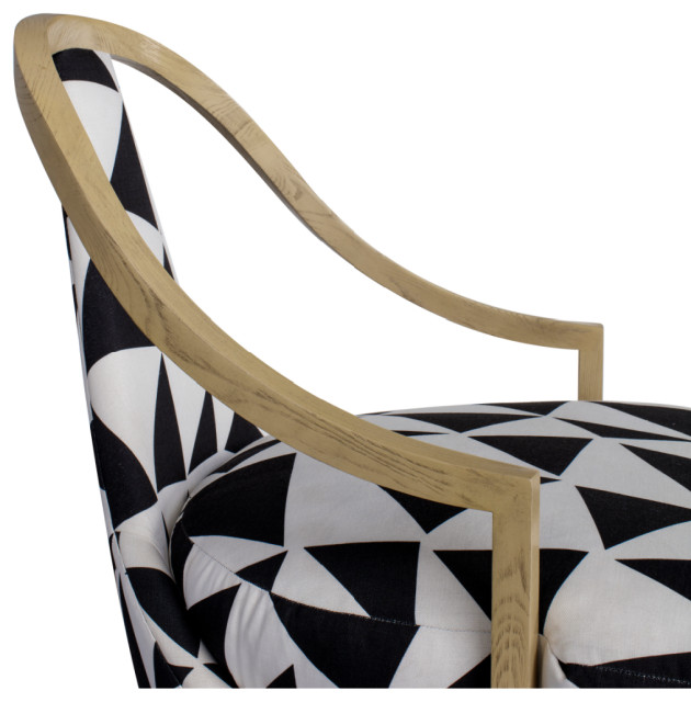 Triangle Pattern Upholstery Fluted Back Chair, Andrew Martin Ava ...