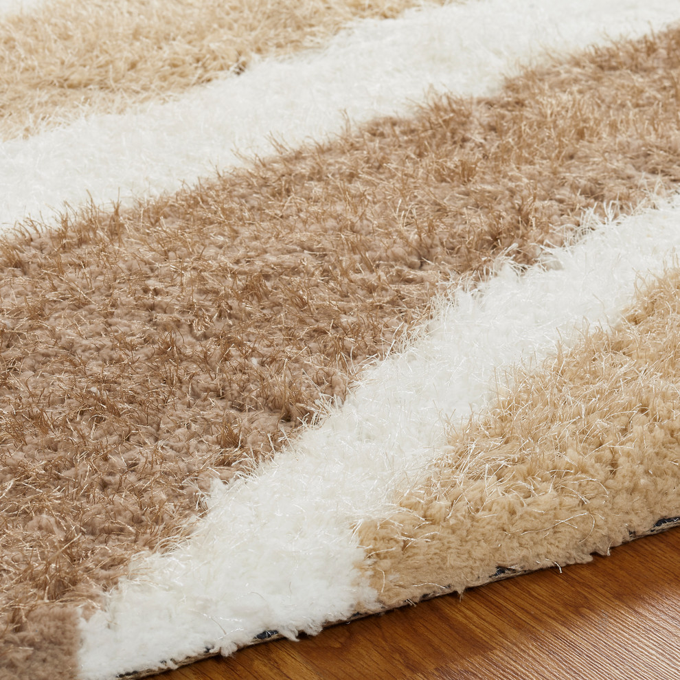 Surfside Retro Shabby-Chic Hand-Tufted Shag Area Rug, 3 ft. x 5 ft ...