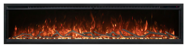 Modern Flames SPECTRUM SLIMLINE 74″ Linear Electric Fireplace SPS-74B ...