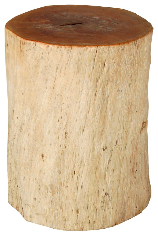 Round Wood Stool, Assorted Styles - Rustic - Accent And Garden Stools ...