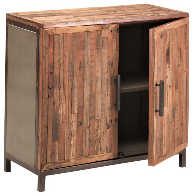 40" Rustic Farmhouse Reclaimed Wood Accent Cabinet Small Sideboard ...