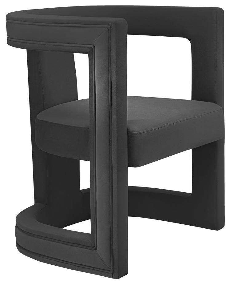 Ada Black Velvet Chair - Transitional - Armchairs And Accent Chairs ...