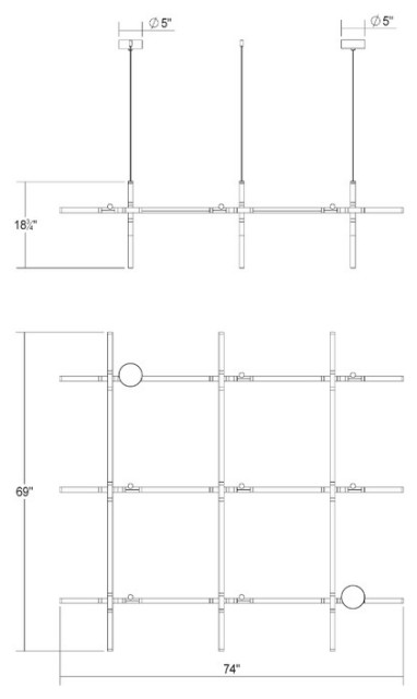 Labyrinth Square Chandelier - Modern - Chandeliers - by SONNEMAN - A ...
