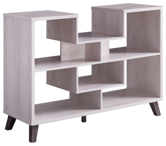 Modern Console Table, MDF Construction With Multiple Open Shelves ...